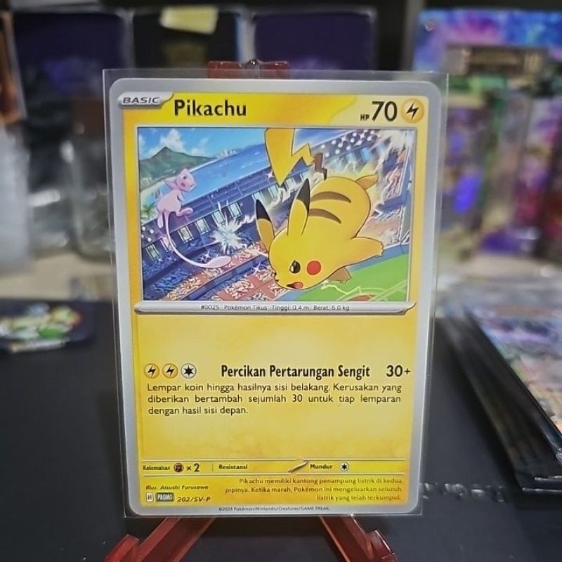 Jual pikachu promo kartu pokemon tcg Indonesia original | Shopee Indonesia