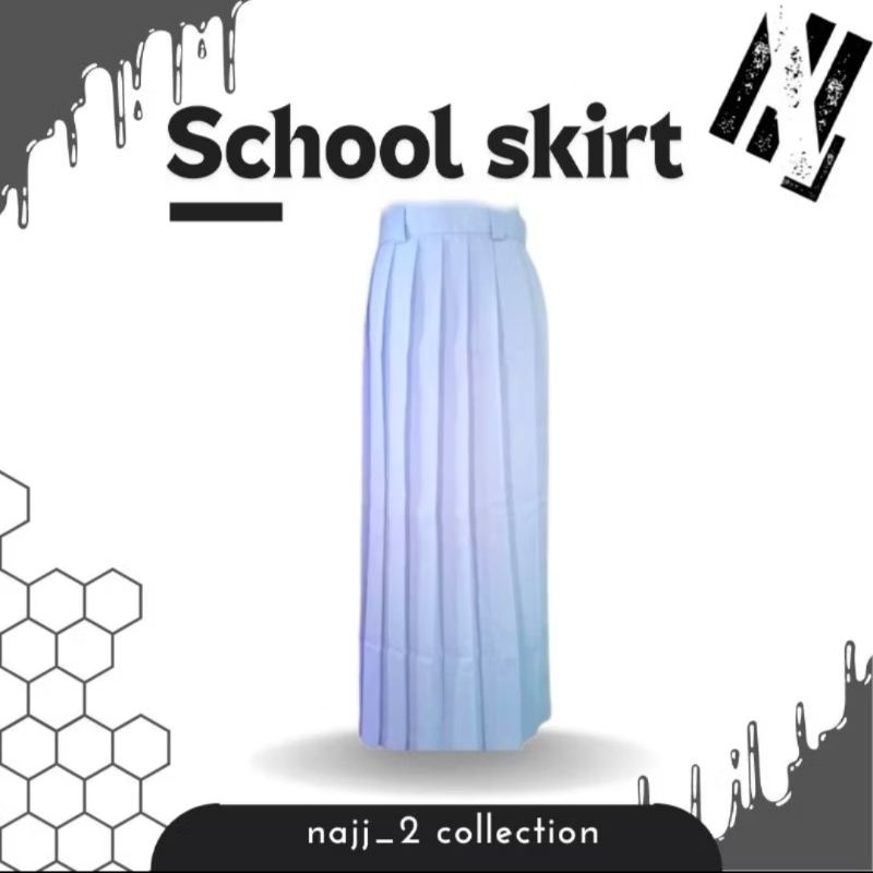 Jual NAJJ_2---ROK PANJANG MODEL FULL RAMPEL. ROK SEKOLAH SMP ,MTS ,SMA ...