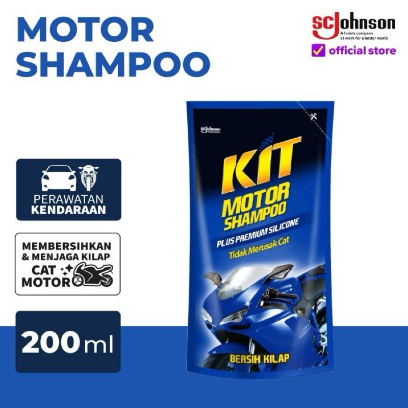 Jual KIT MOTOR SHAMPOO 200 ML kit shampo kemasan biru 200 ml | Shopee ...