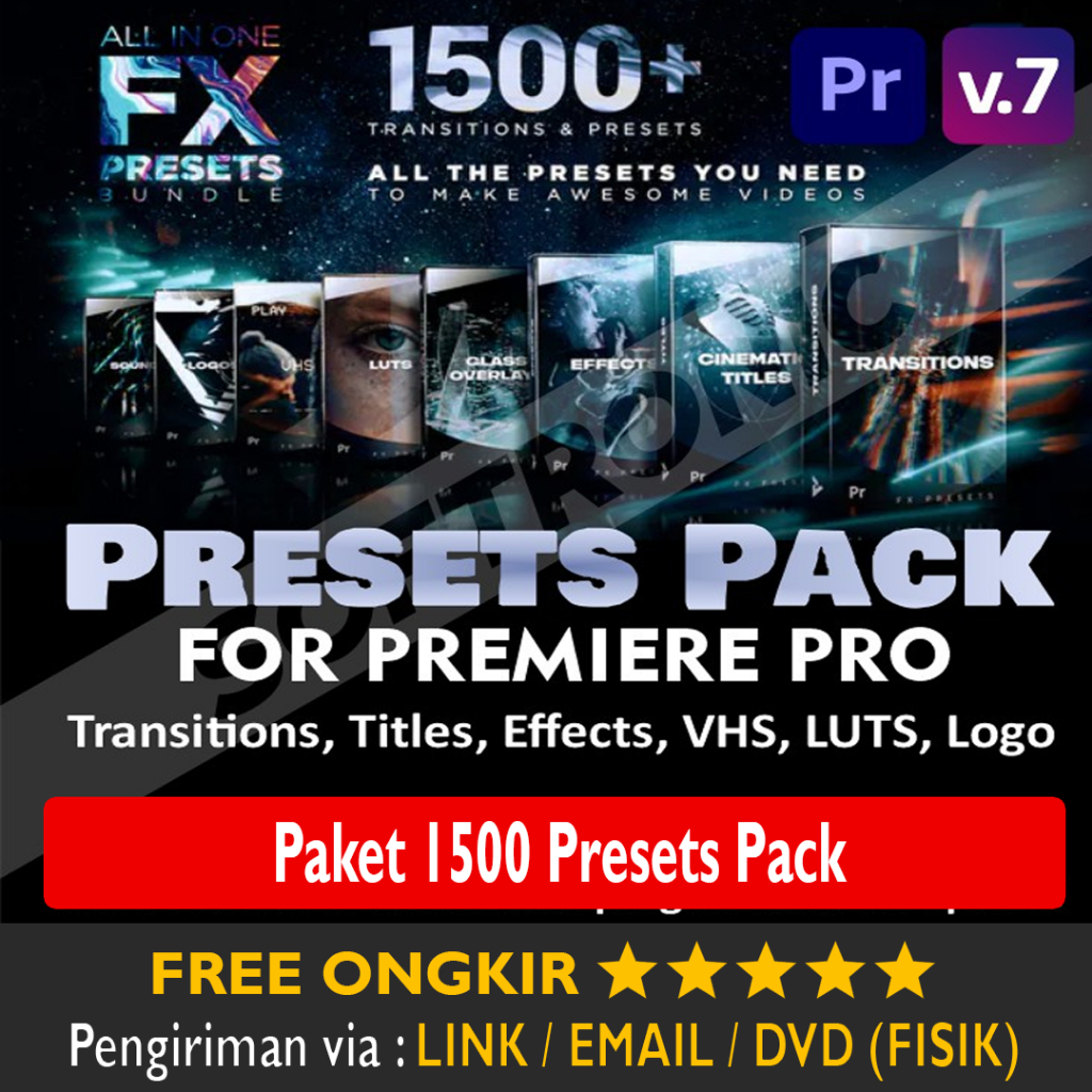 Jual Paket 1500 Presets Pack for Premiere PRO V7 Transition Premium ...
