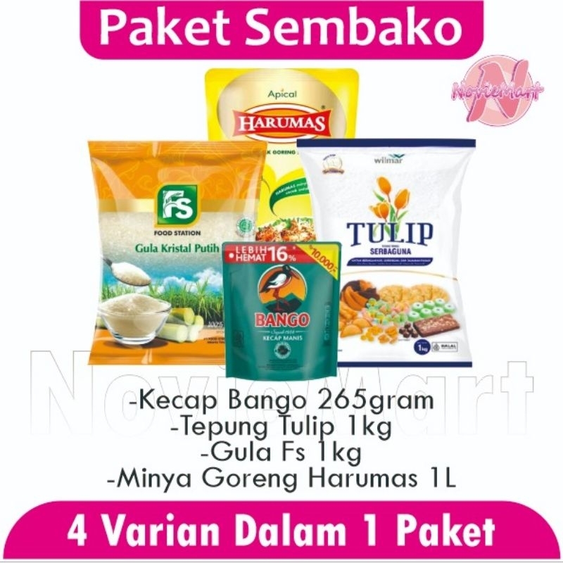 Jual [ Paket Sembako Hemat ] Gula Fs 1kg Minyak Goreng Harumas 1L Bango ...