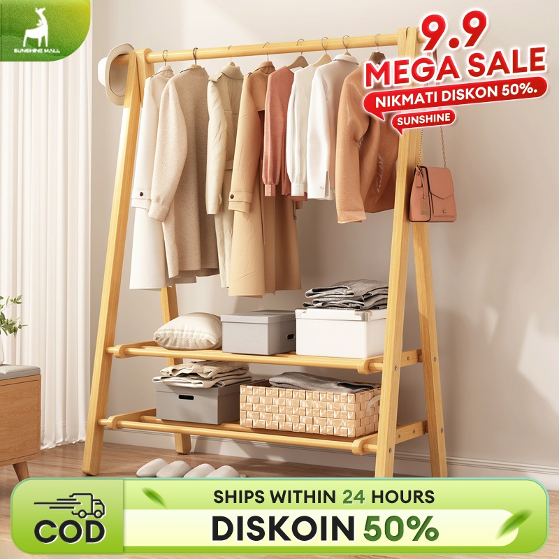 Jual Stand Hanger Lipat Rak Baju Rak Pakaian Stand Hanger Triangle ...