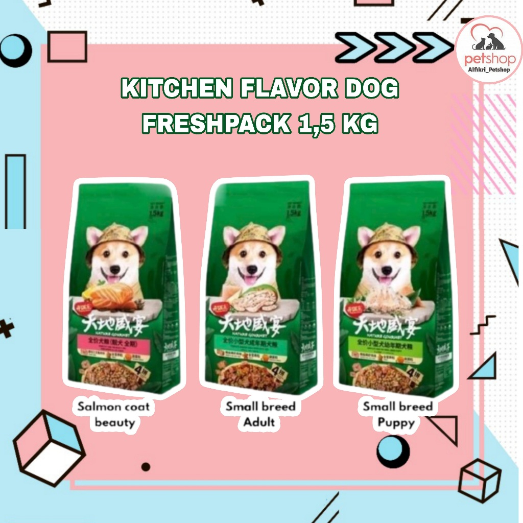 Jual Kitchen Flavour Dog Food 1.5kg All Varian | Salmon Beauty - Puppy ...