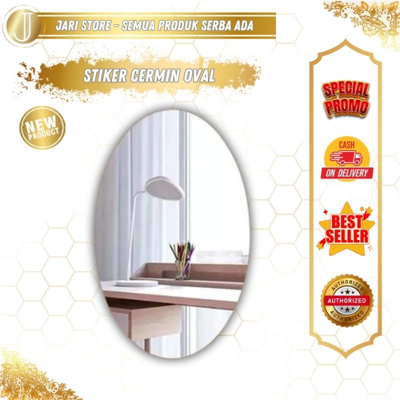 Jual Stiker cermin oval kaca dinding decoration estetik anti pecah ...