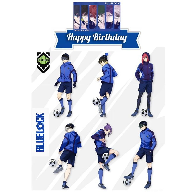 Jual Topper Cake Anime Blue Lock Hiasan kue ultah | Shopee Indonesia