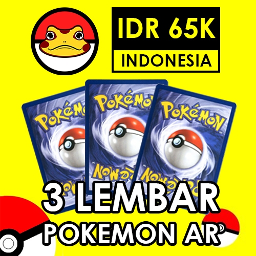 Jual Promo Set 3 Kartu Pokemon AR - Random Original TCG Pokemon ...