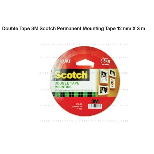 Jual SCOTCH 3M PEREKAT ISOLASI MOUNTING TAPE PERMANENT 12MM X 3M | Shopee Indonesia