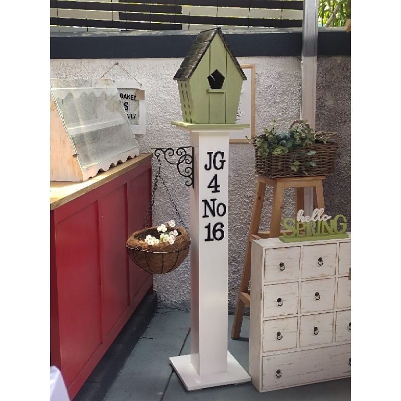 Jual Rumah burung + tiang nomor rumah dan pot gantung | Shopee Indonesia