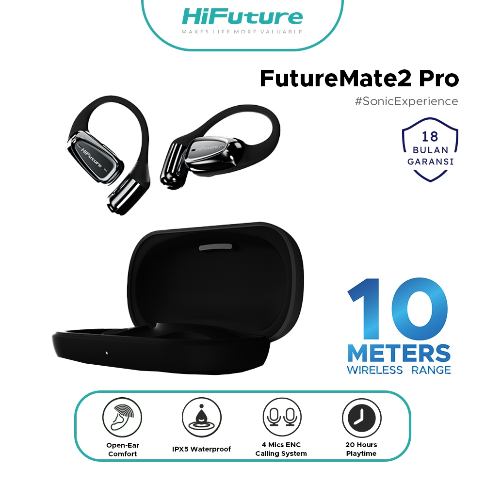 Jual FutureMate2 Pro Open Ear Headphone Air Conduction ENC Built in 4 Mic IPX5 Waterproof ...