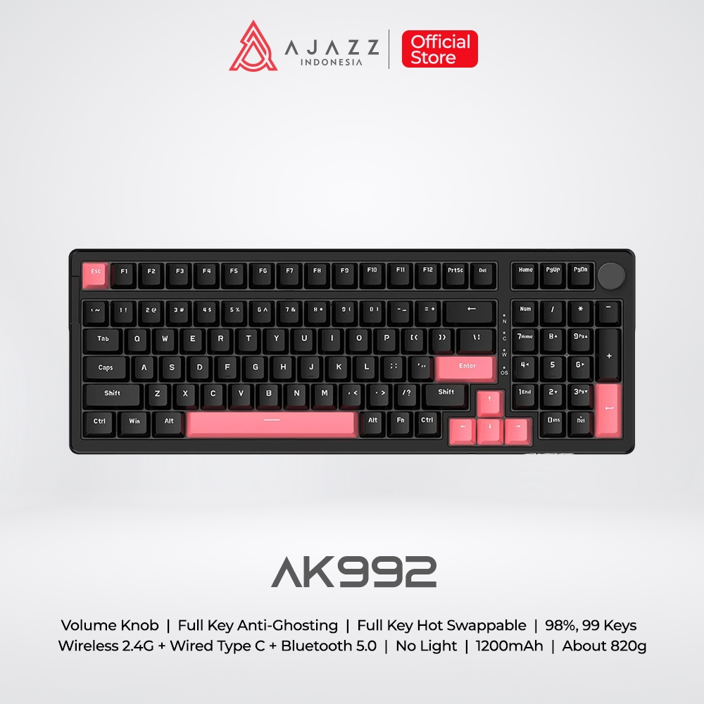Jual Ajazz AK992 99 Keys Mechanical Keyboard Three-Mode No Light ...