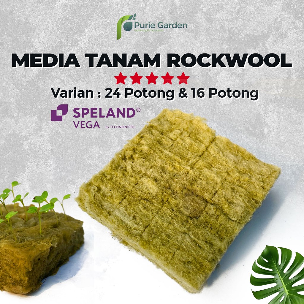 Jual Rockwool Media Tanam Hidroponik Speland Purie Garden | Shopee ...