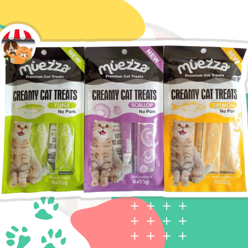 Jual Snack Kucing Muezza Creamy Treats (1 pack isi 4 x 15gr) Cemilan ...