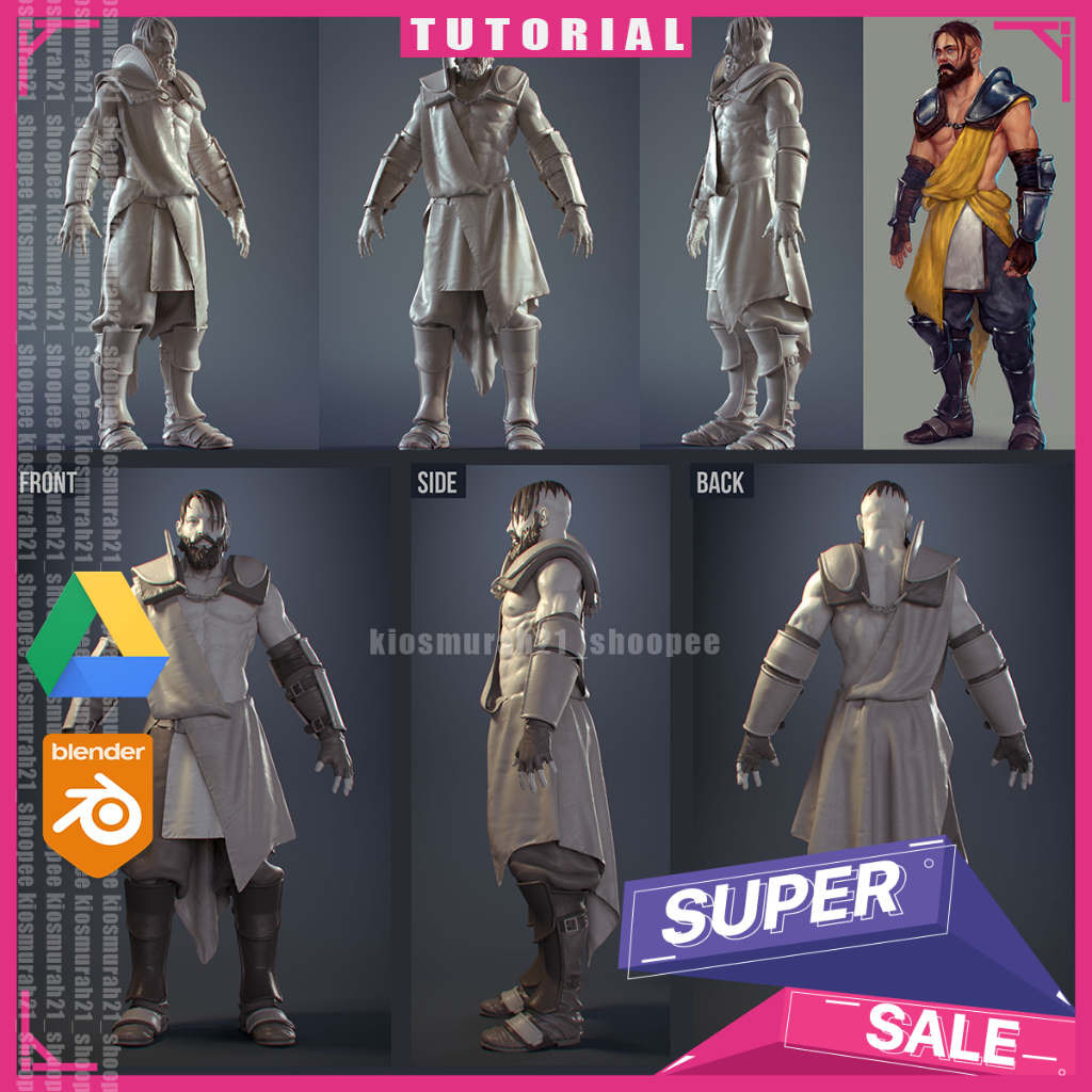 Jual Cgcookie - Modeling Realistic Characters with Blender Blender 3D Tutorial | Shopee Indonesia