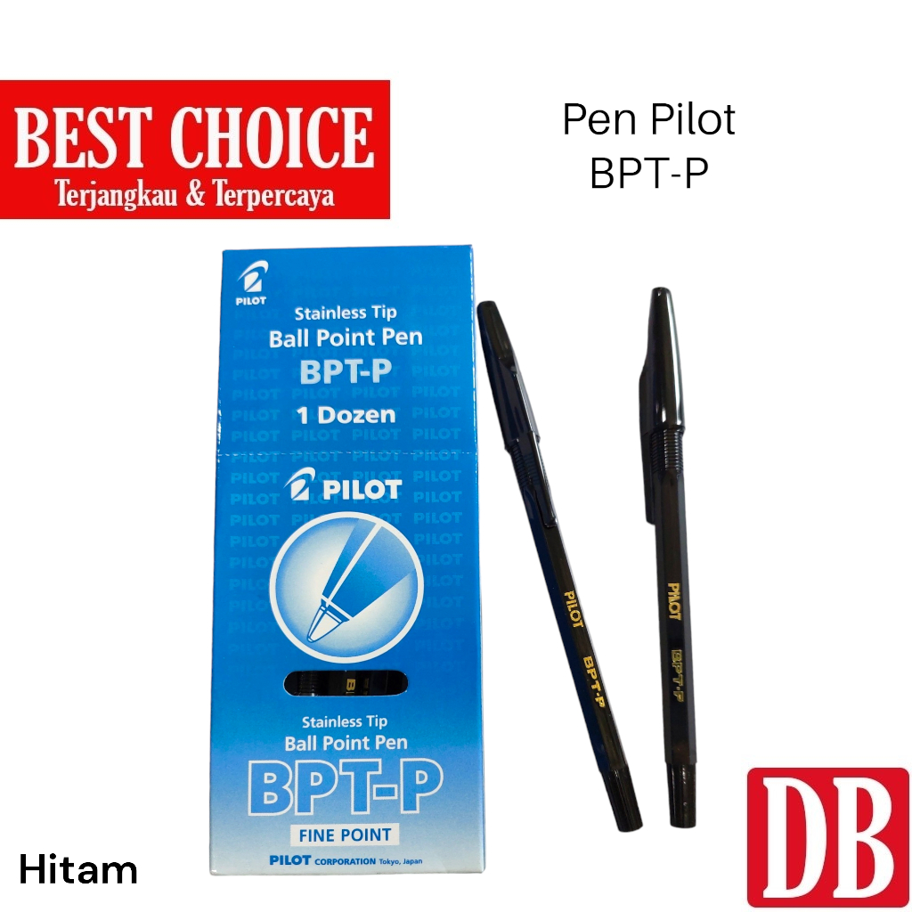 Jual Ballpoint / Pulpen Pilot BPT-P Hitam (12pcs) | Shopee Indonesia