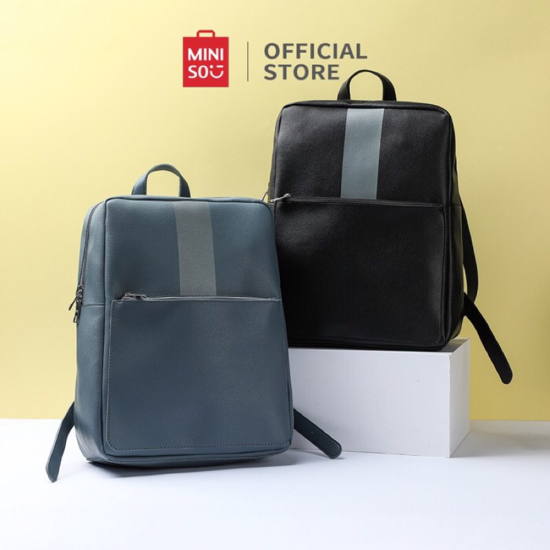 Jual Miniso Backpack Ransel Bag Blocking Black / Tas ransel sekolah tas ...