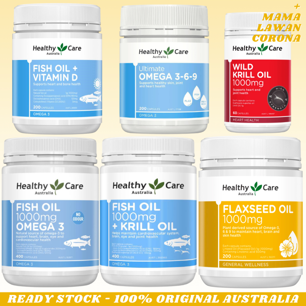 Jual HEALTHY CARE Fish Oil 1000mg 400 Capsules No Odour (Odourless ...