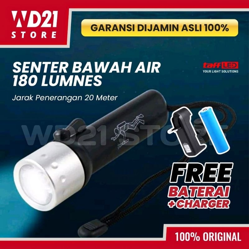 Jual [100% ORIGINAL] SENTER SCUBA DIVING RECHARGEABLE FREE CHARGER DAN ...