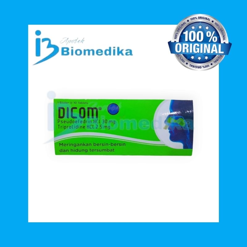 Jual Dicom Tablet 1 Strip Isi 10 Tablet Obat Pilek Bersin | Shopee ...