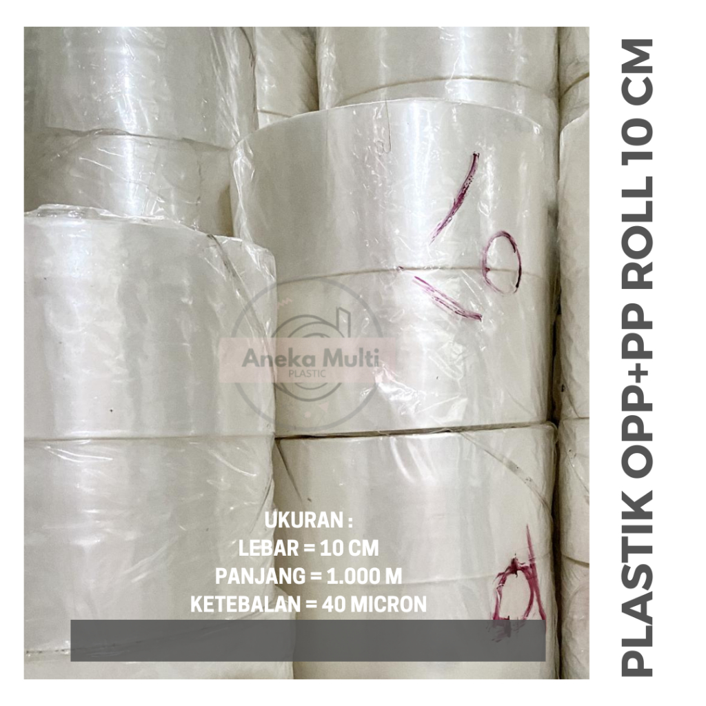 Jual Plastik Roll OPP PP Polos Kemasan 10cm x 1000m Kemasan Sachet ...