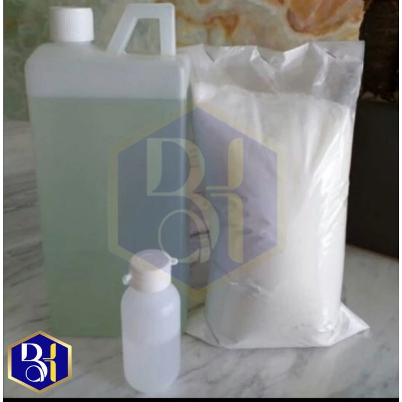 Jual Paket resin bening katalis talk powder penambal nat marmer granit ...