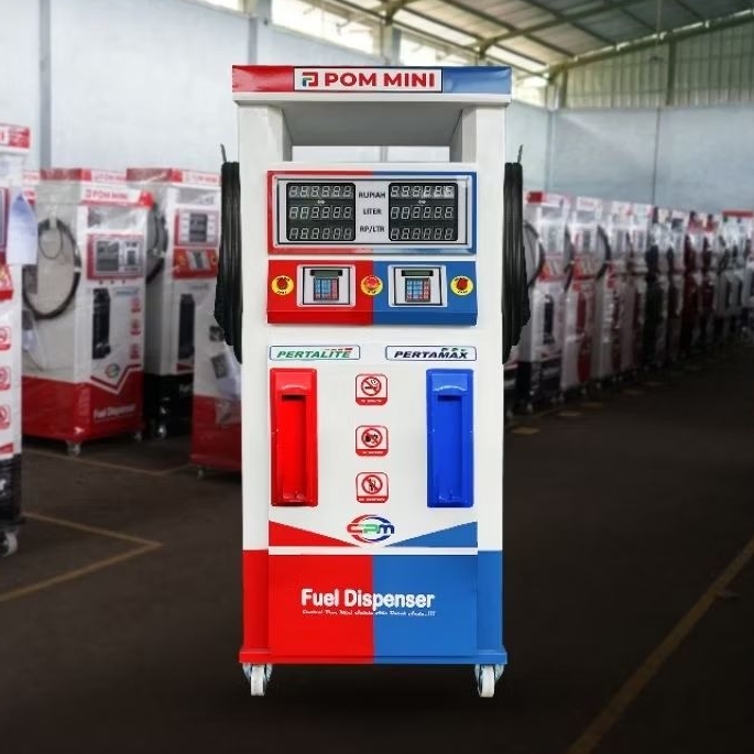Jual POM MINI - Pertamini Digital Merah-Biru 2 Nozzle SLIM 2 x 100 ...