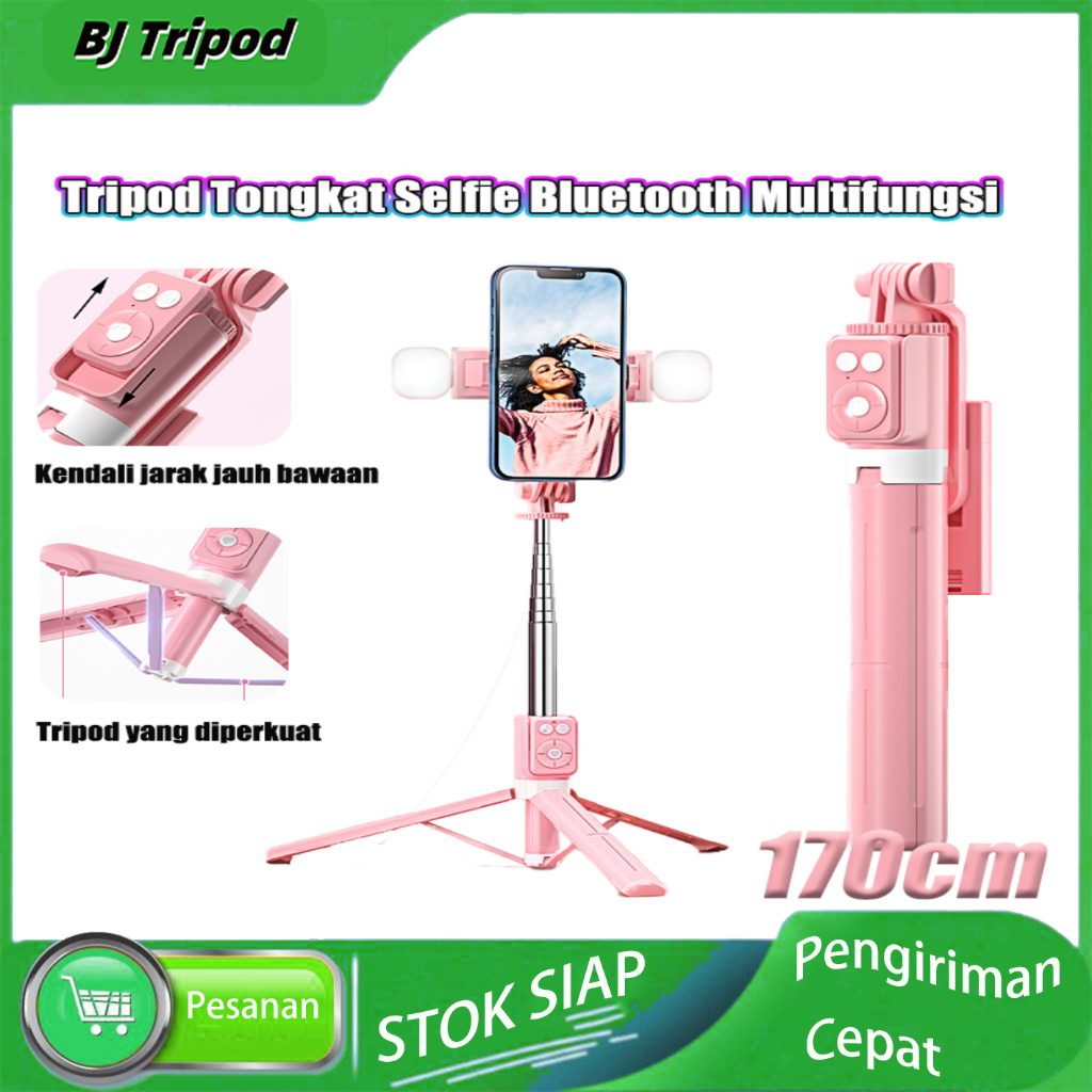 Jual BJ 170CM Selfie Stick Tripod Tongsis Dengan Monopod Dengan Wireless Remote Control ...