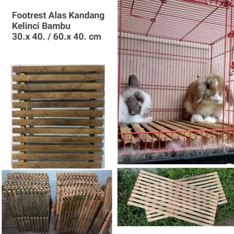 Jual bamboo rabbit cage mat 40 cm x 30 cm alas kandang kelinci dari ...
