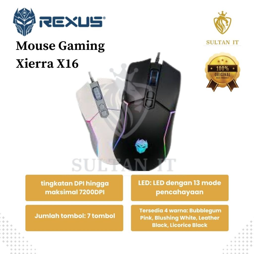 Jual Rexus Mouse Gaming Xierra X16 | Shopee Indonesia