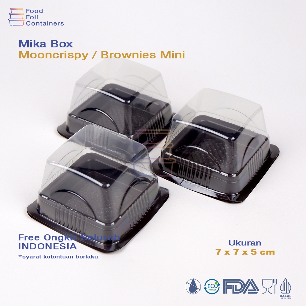 Jual MIKA BOX BROWNIES MINI / MOON CRISPY ISI 50 PCS | Shopee Indonesia