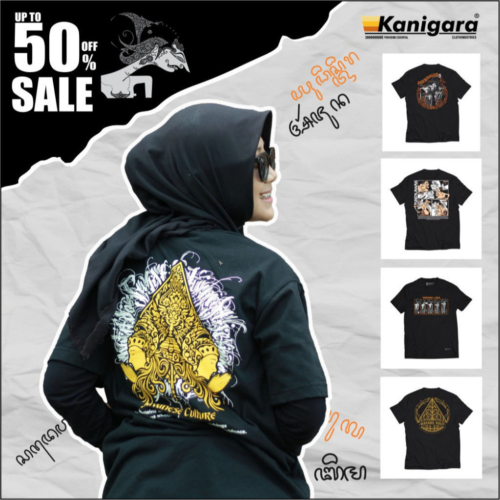 Jual Kaos Jawa / Kaos Wayang hitam kanigara javanese culture | Shopee ...