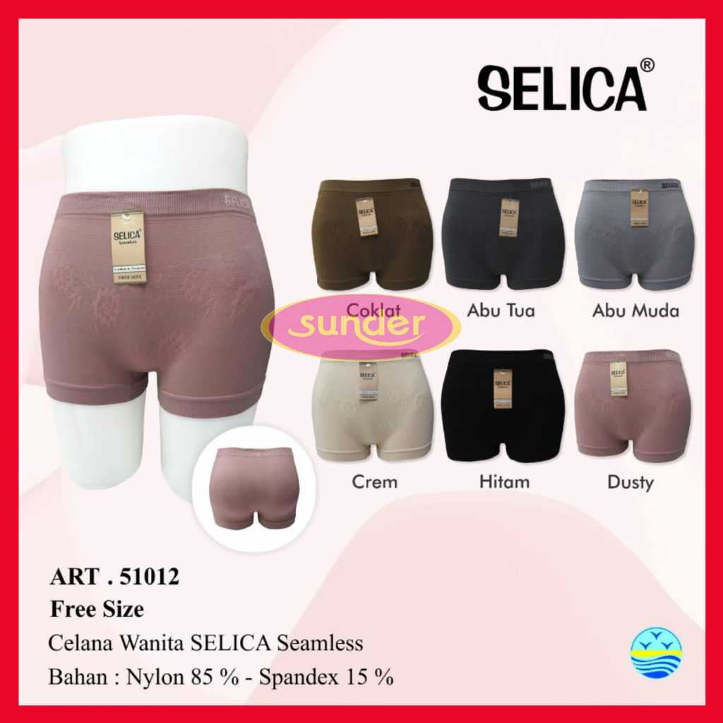 Jual ISI 3 Selica Boxer Wanita Celana Dalam Perempuan Cd Seamless Jumbo ...