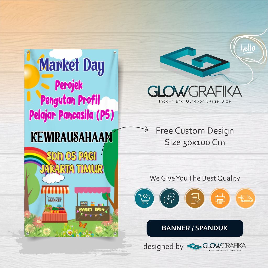 Jual Cetak Spanduk Banner Market Day | Shopee Indonesia