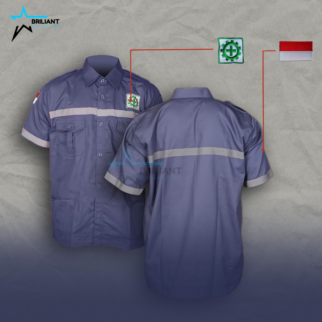 Jual Wearpack Bengkel Atasan | Baju Kerja Safety | Kemeja Lapangan ...