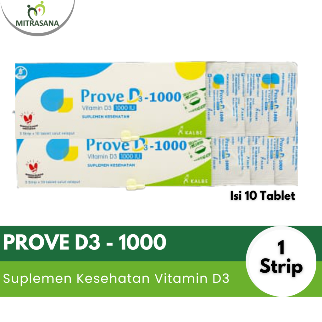 Jual PROVE D3 Tablet 1 Strip x 10 Tablet - Vitamin D3 1000 IU | Shopee ...