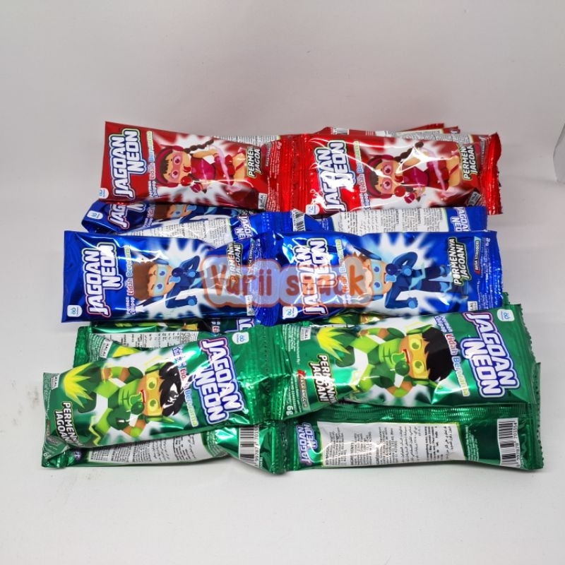 Jual Jagoan Neon Permen Lollipop Lidah Berwarna 1 Renceng 10 pcs ...