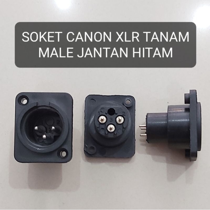Jual Soket XLR Tanam MALE 3 Pin Jantan Soket Canon Pcb | Shopee Indonesia