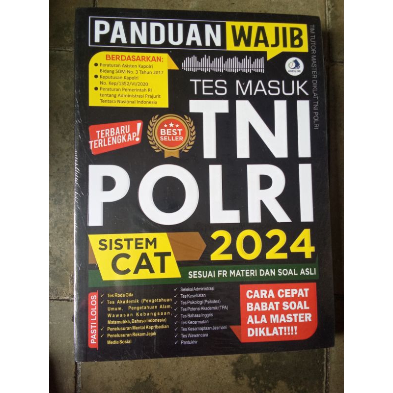 Jual Panduan Wajib Tes Masuk Tni Polri Sistem Cat 2024 Kompas Ilmu