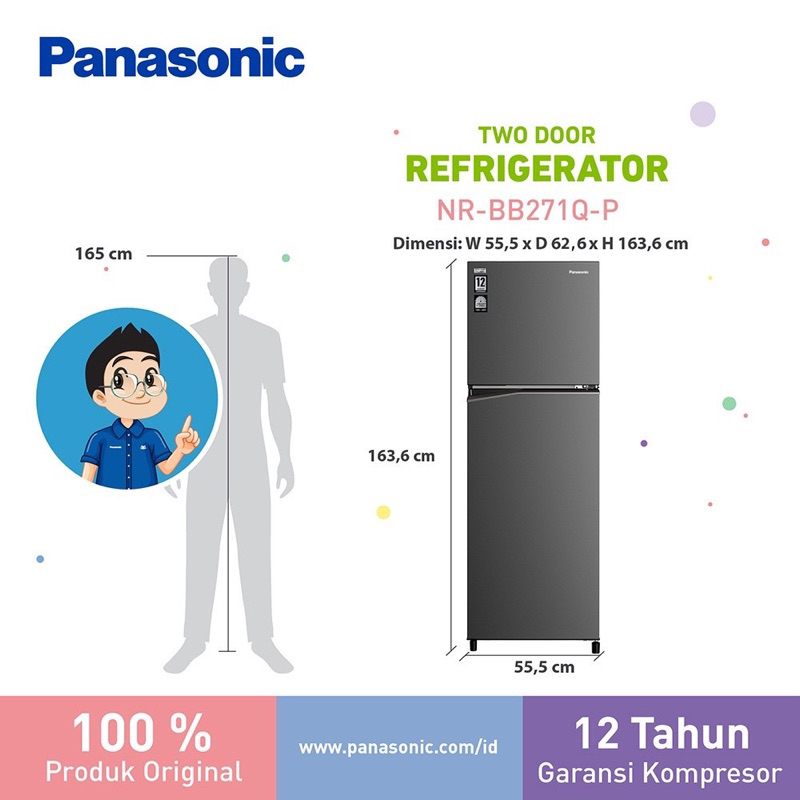Jual kulkas 2 pintu panasonic | Shopee Indonesia