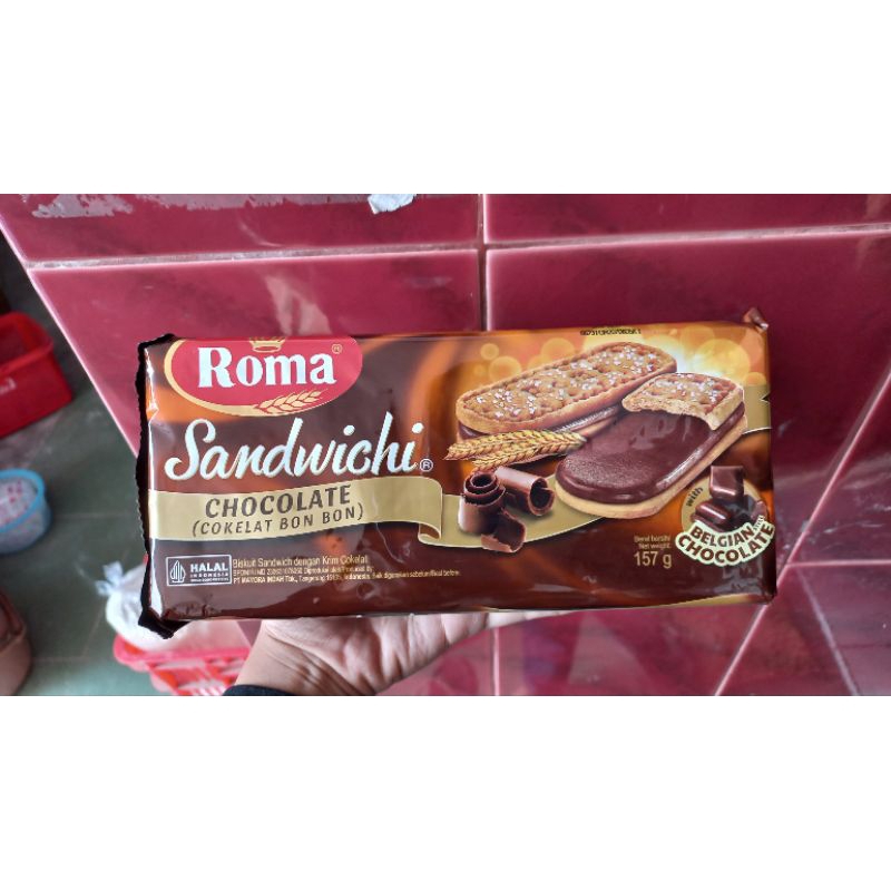 Jual ROMA SANDWICH CHOCOLATE 157g | Shopee Indonesia