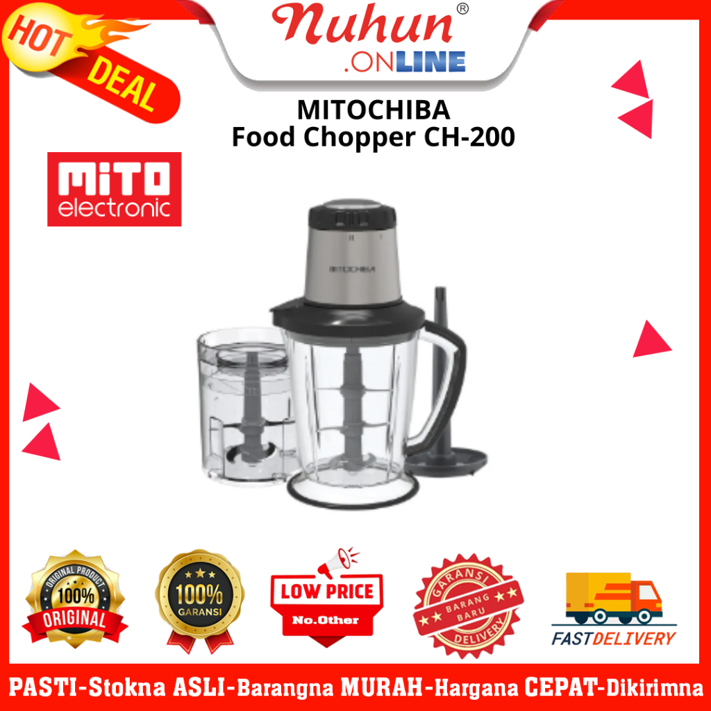 Jual MITOCHIBA Food Magic Chopper CH200 Blender 2L Alat Penggiling dan Penghalus Bumbu | Shopee ...