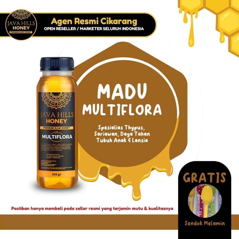 Jual Java Hills Raw Honey Madu Multiflora Murni Asli 100% Tanpa ...