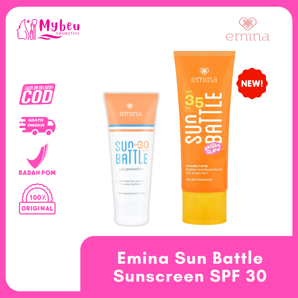 Jual [Kemasan Baru] Emina Sunscreen SPF 30 PA+++ - Emina Sun Battle SPF ...