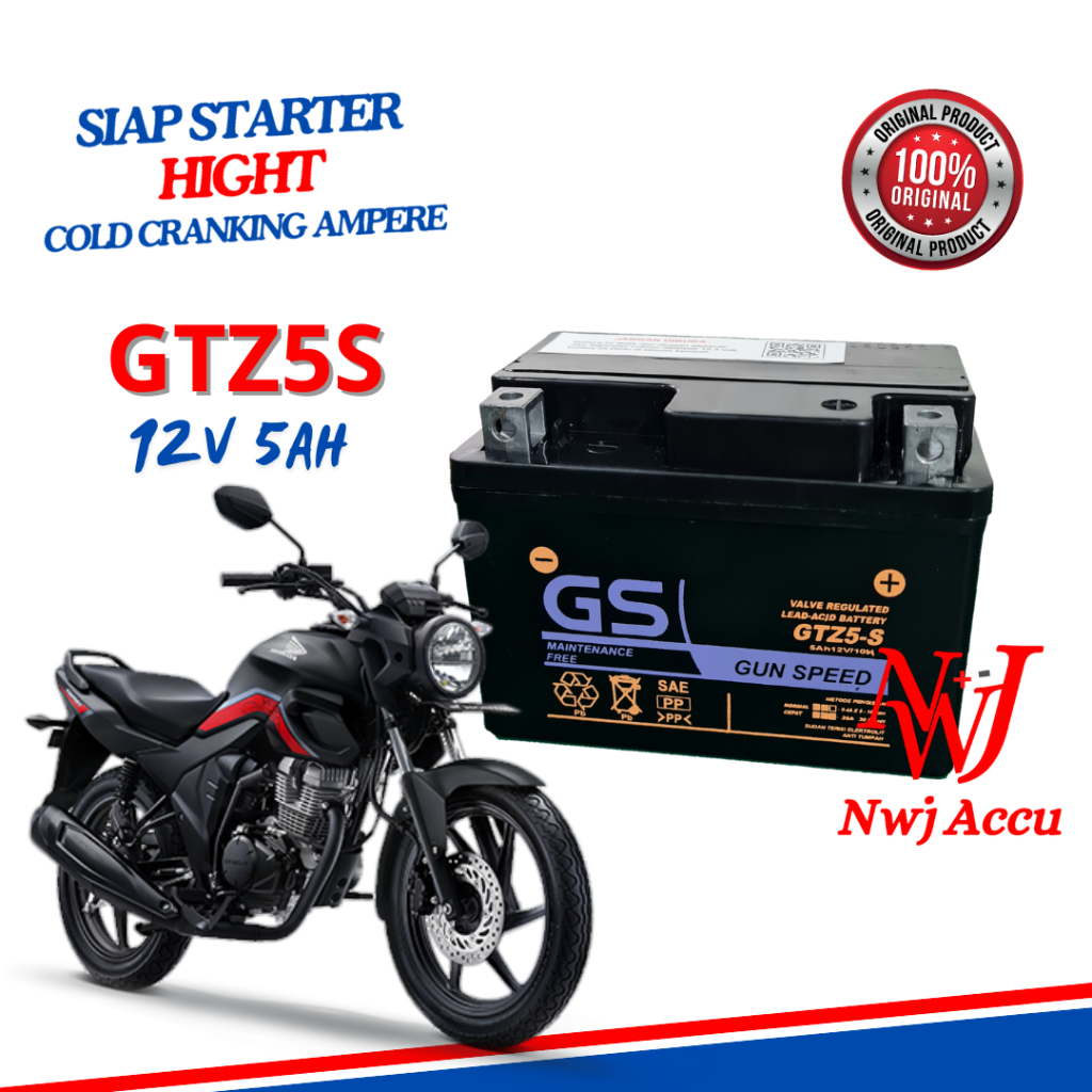 Jual AKI KERING MOTOR VERZA MEGA PRO CW GTZ5S GTZ4V YTZ5S YTZ4V GS Y MF ...