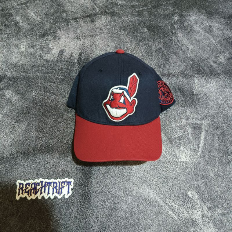 Jual Baseball caps mlb Indians logo | Shopee Indonesia