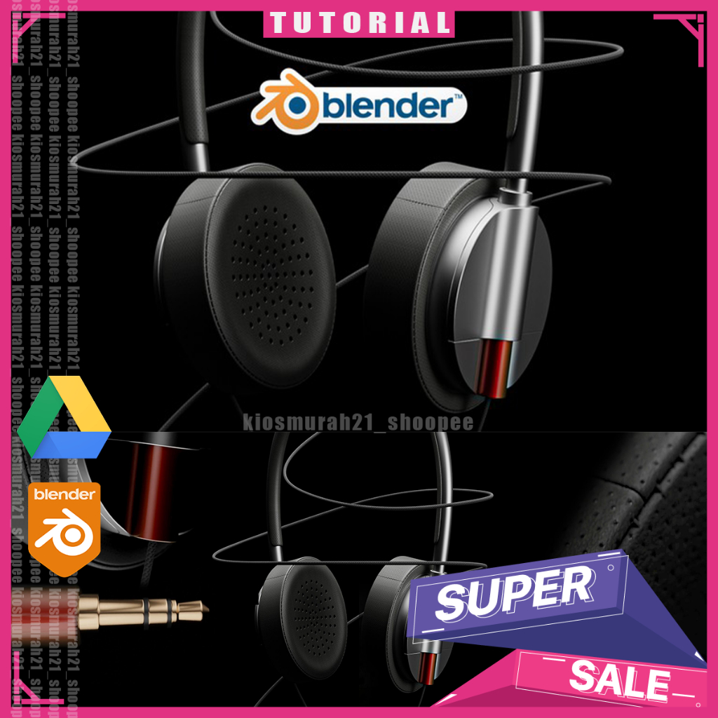 Jual Blender Creating elegant and realistic headphone - Blender 3D Tutorial | Shopee Indonesia