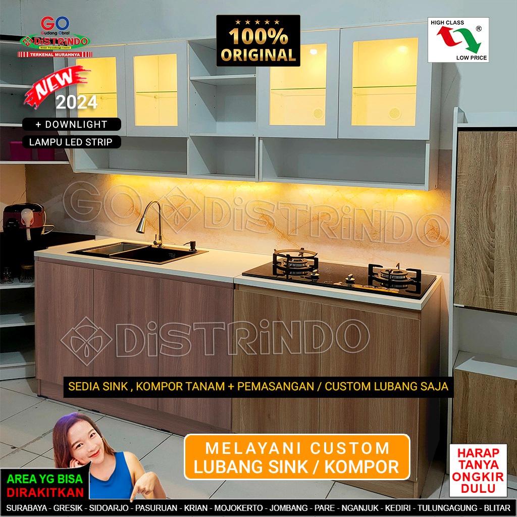 Jual Distrindo - Kitchen Set Lemari Rak Dapur BASAH Tebal Mewah BISA ...