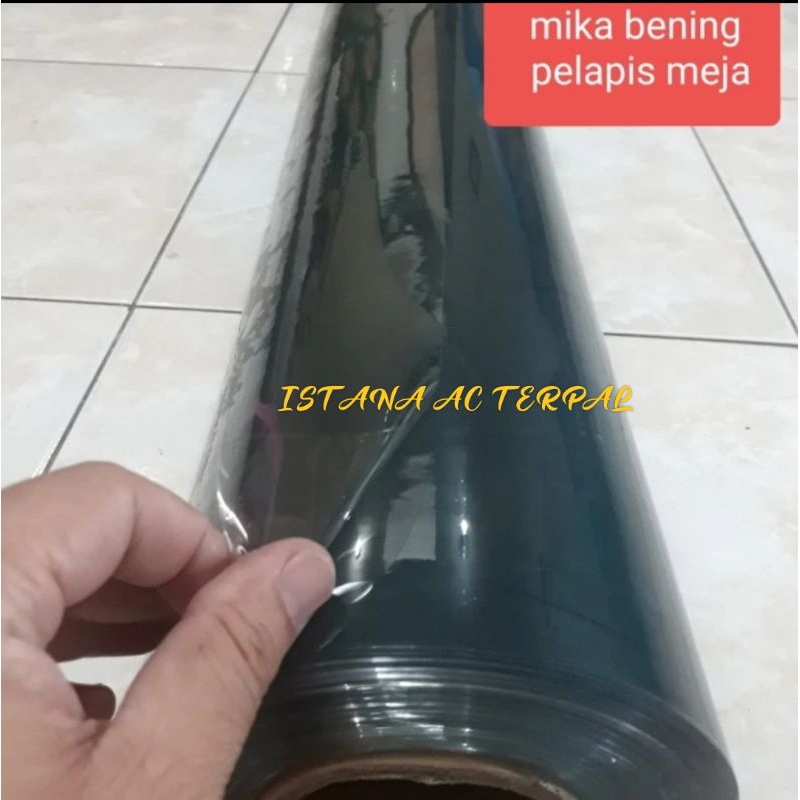 Jual plastik mika 0.13 per1 meteran/taplak pelastik bening meteran/plastik mika/taplak meja ...