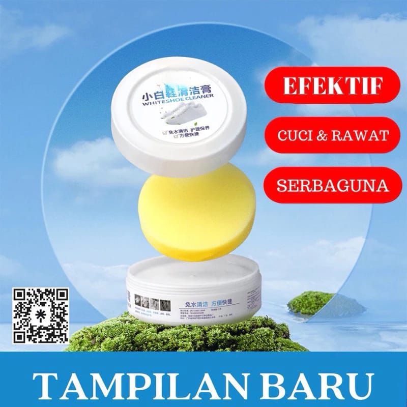 Jual Krim Pembersih Sepatu + Spons / Krim Pemutih Sepatu / SABUN SEPATU ...