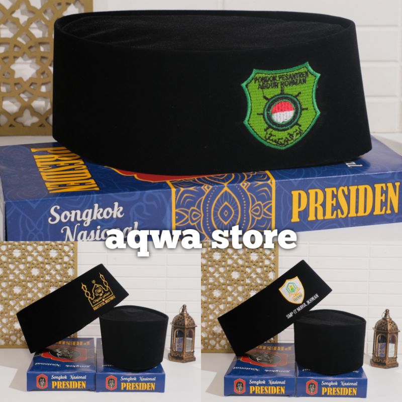 Jual songkok,peci costum logo sendiri, logo sekolah, logo komunitas ...