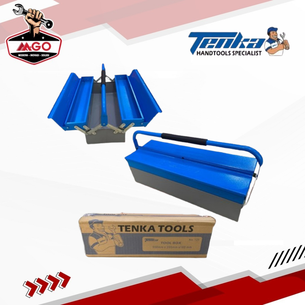 Jual Tool Box Besi / Kotak Perkakas 2 Susun TENKA | Shopee Indonesia